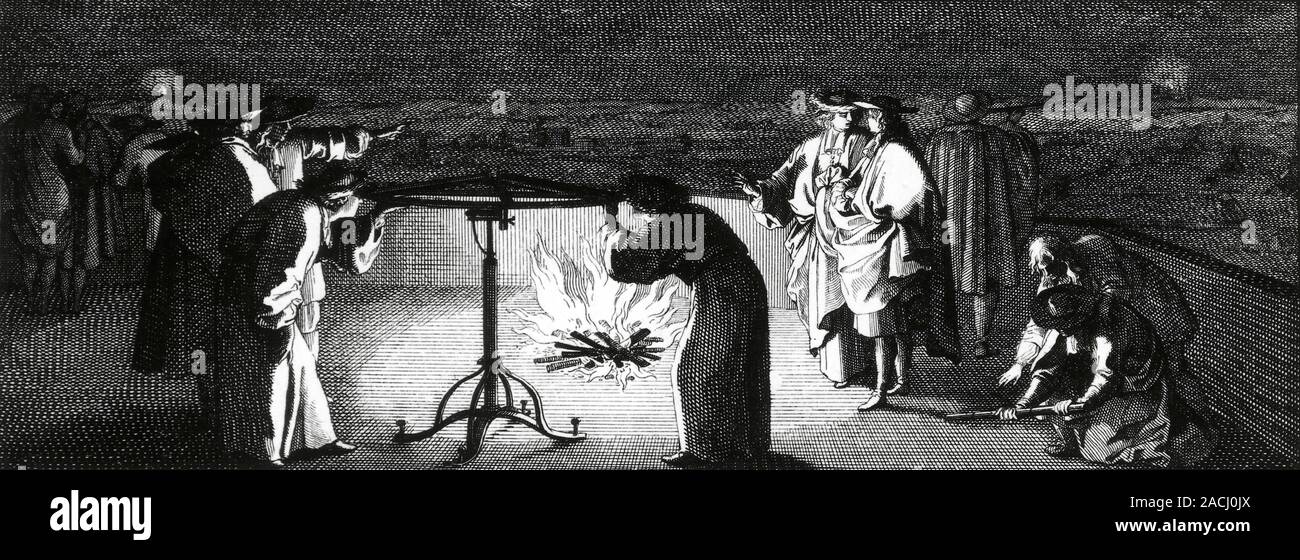 Measuring the size of the Earth. Surveyors measuring angles for ...