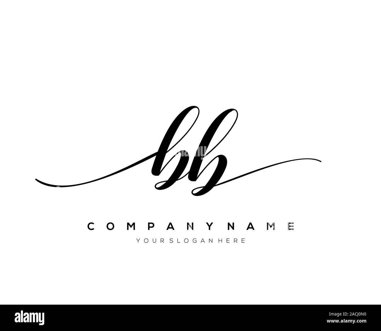 BB Letter initial handwriting logo vector Stock Vector Image & Art - Alamy