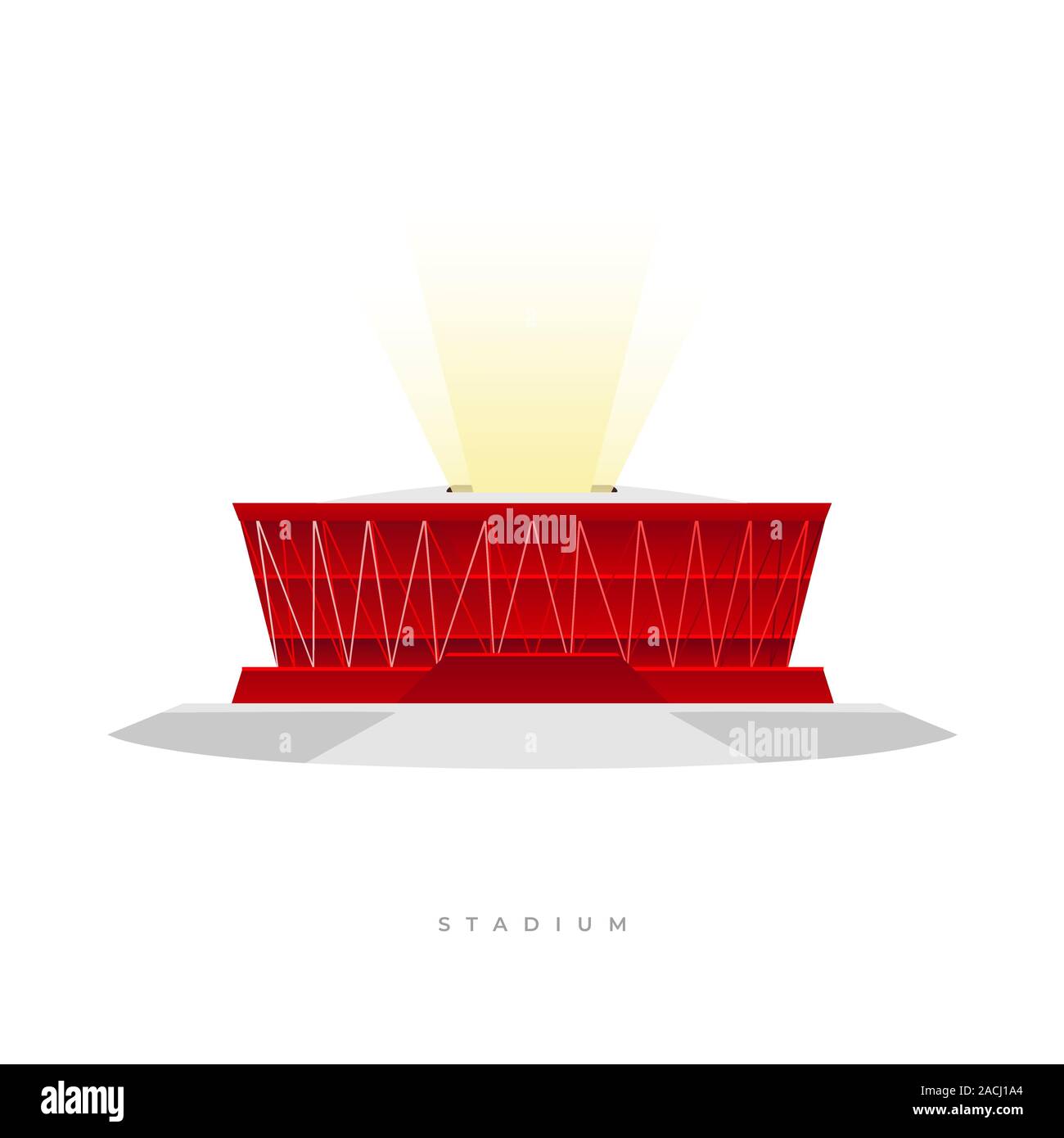 Sport stadium, Football Stadium. Front view sport arena exterior Stock ...