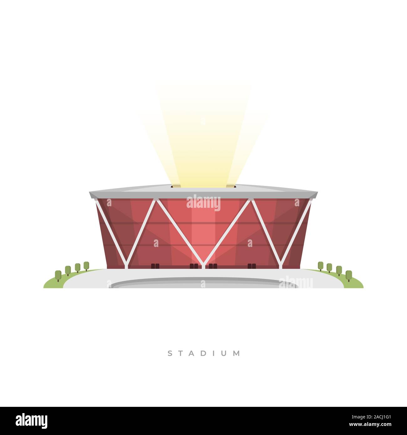 Sport stadium, Football Stadium. Front view sport arena exterior Stock ...