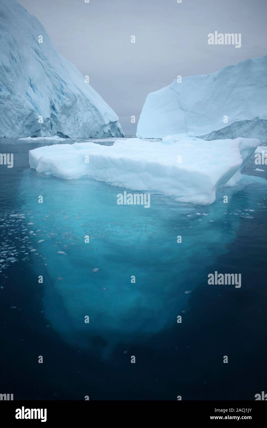 Iceberg floating in the sea. Photographed off the western coast of ...
