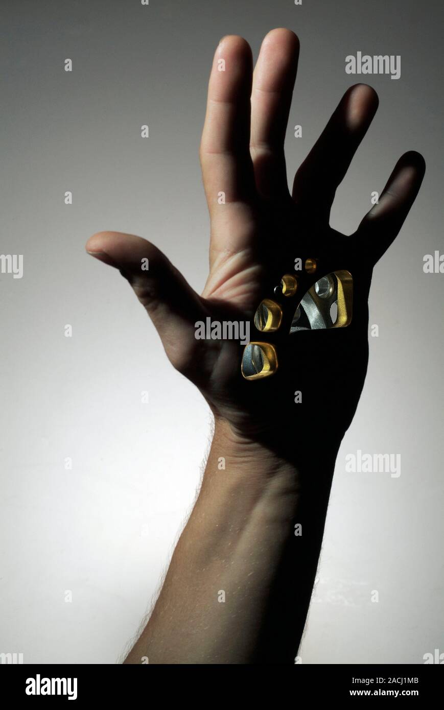 Mechanical human hand, conceptual image Stock Photo - Alamy