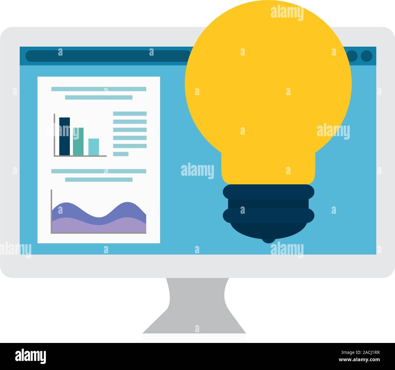Isolated workflow and computer vector design Stock Vector Image & Art - Alamy