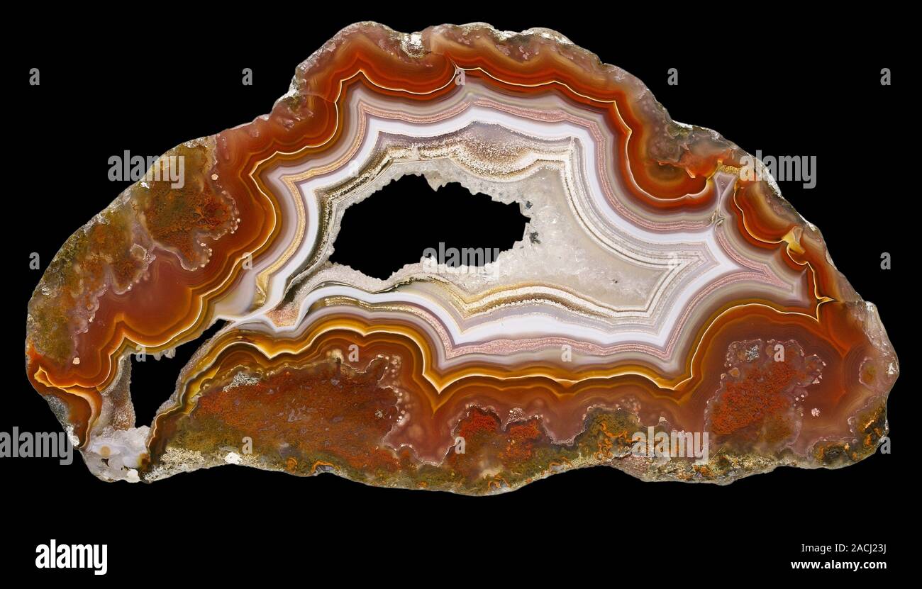 Agua Nueva agate. Agate is an aggregate of different forms of silica ...