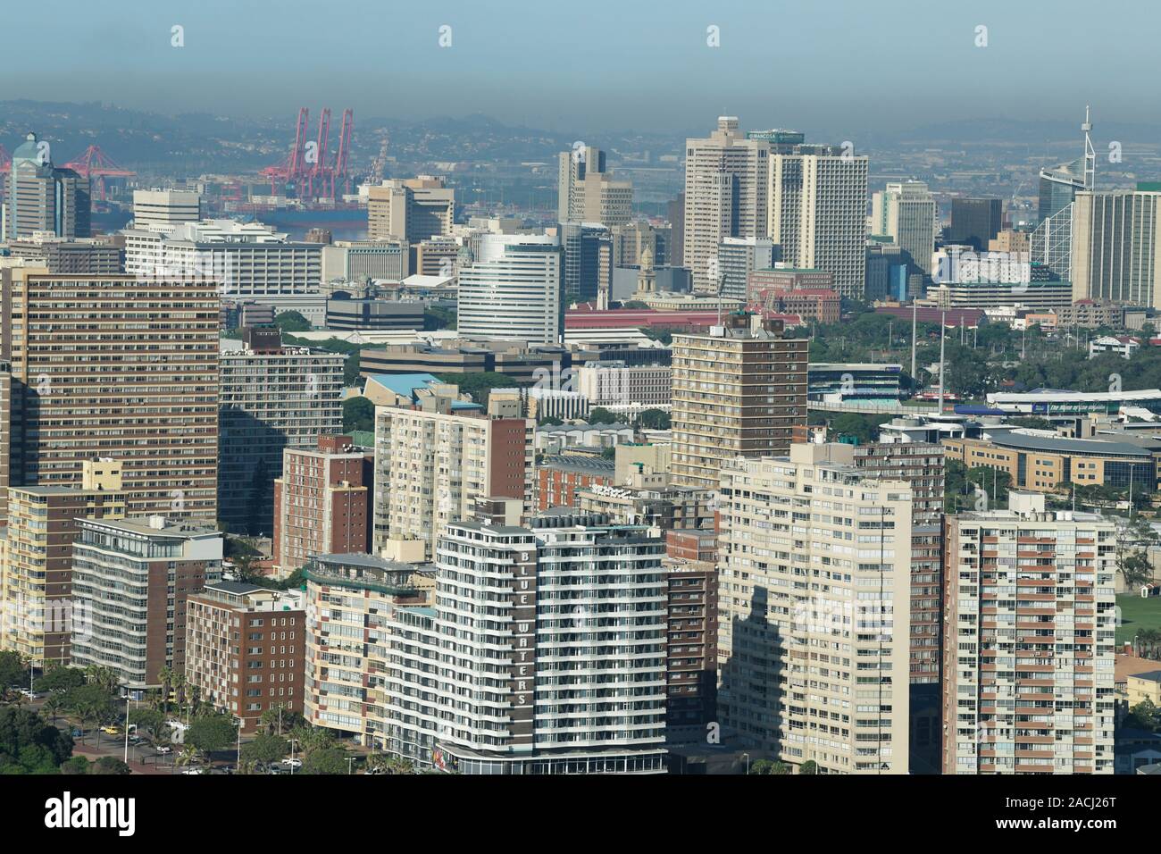 World city, Durban, KwaZulu-Natal, South Africa, landscape, aerial view ...