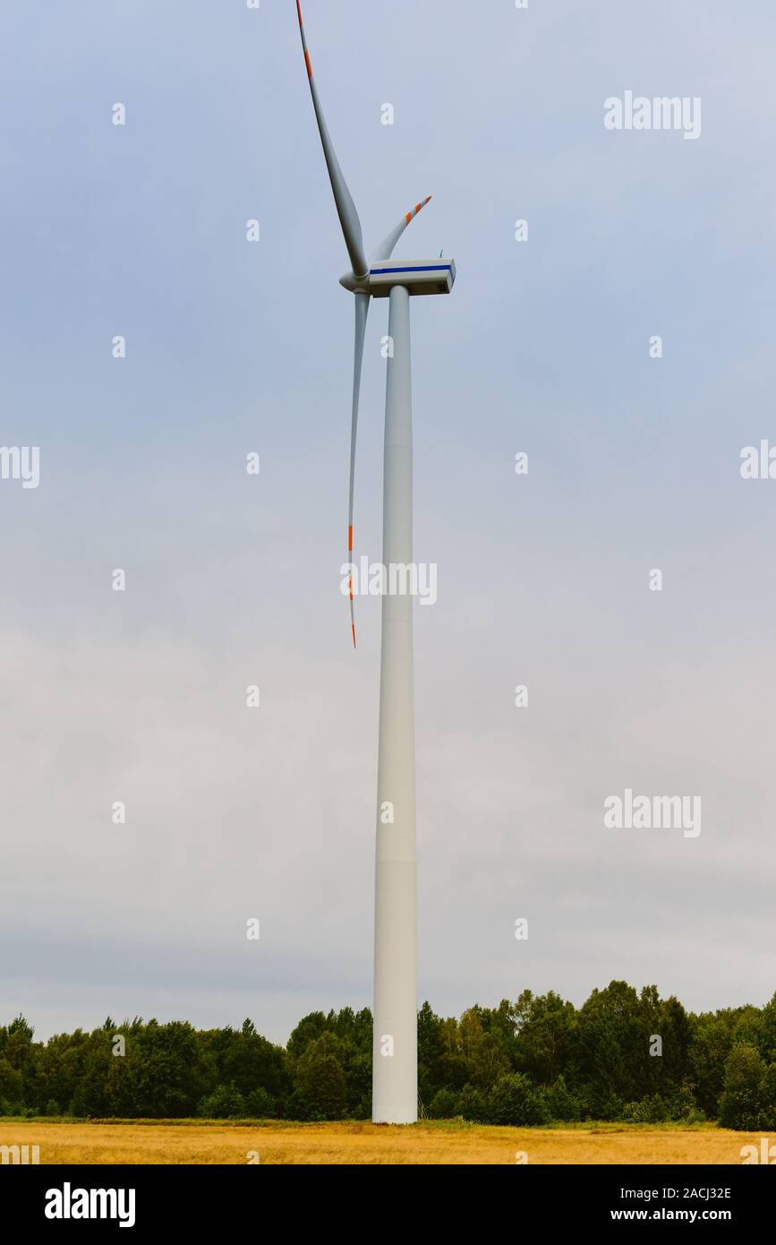 Windturbine. Eco power renewable energy production from wind. Windmill ...