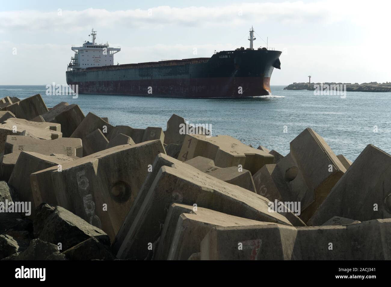 Durban, KwaZulu-Natal, South Africa, cargo ship Adam 1 of Valetta ...