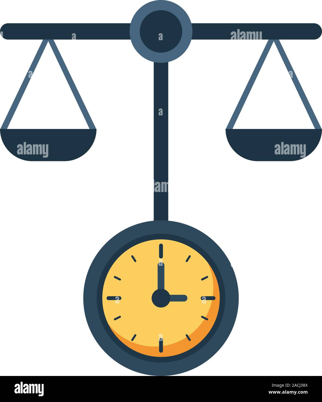 time clock watch with equality balance Stock Vector Image & Art - Alamy