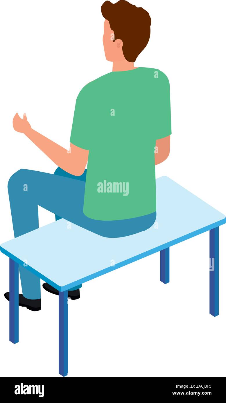 young man avatar sitting character icon Stock Vector Image & Art - Alamy