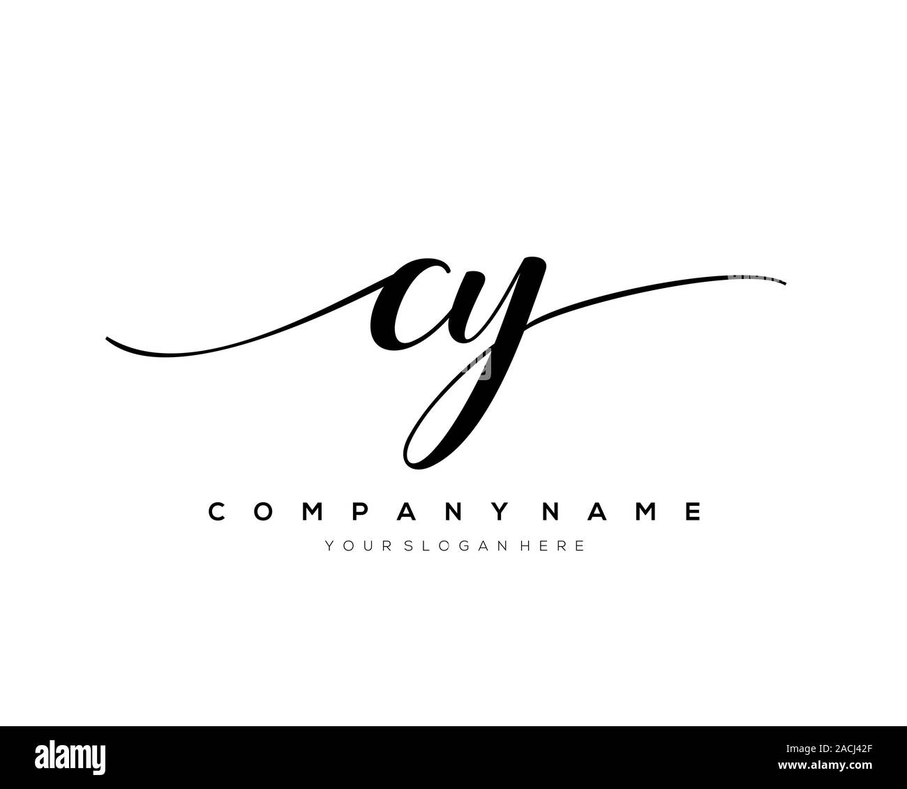 CY Letter initial handwriting logo vector Stock Vector Image & Art - Alamy