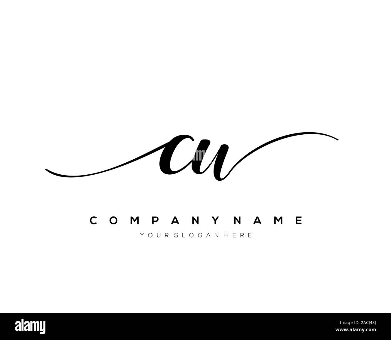 CW Letter initial handwriting logo vector Stock Vector Image & Art - Alamy