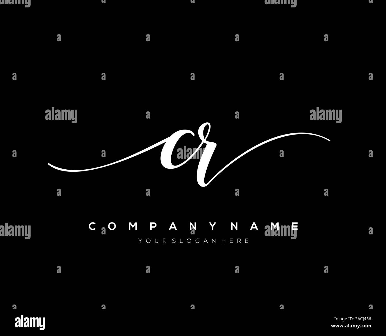 CR Letter initial handwriting logo vector Stock Vector Image & Art - Alamy