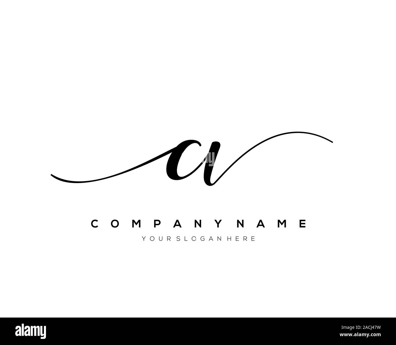 CV Letter initial handwriting logo vector Stock Vector Image & Art - Alamy