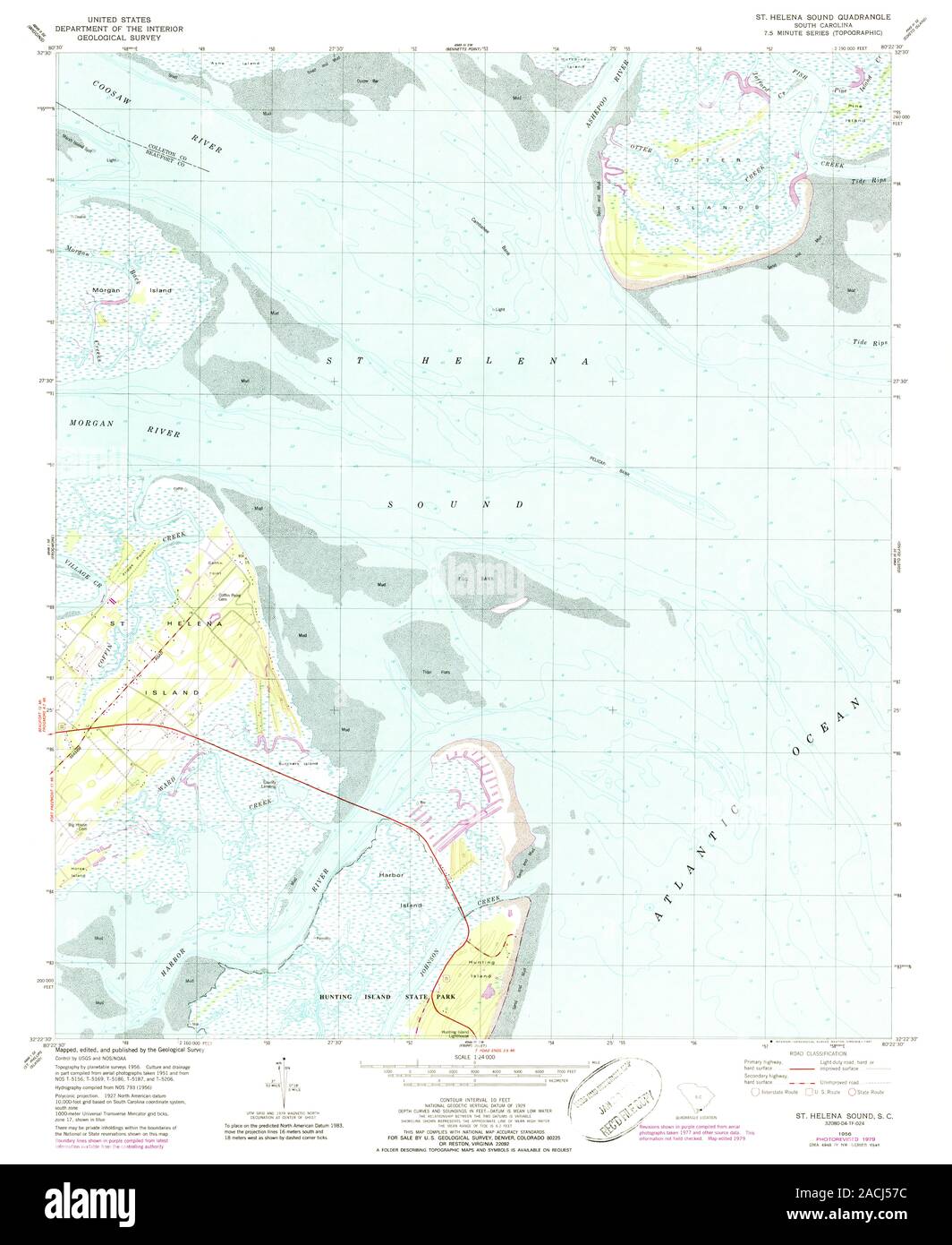 South carolina map st helena hi-res stock photography and images - Alamy