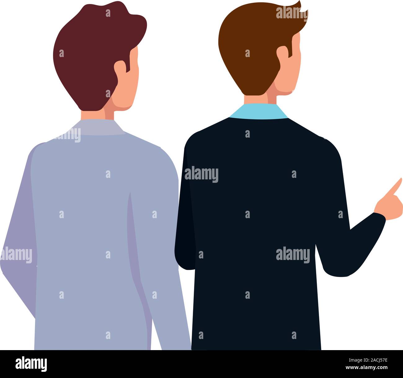 back businessmen elegant avatar character icon Stock Vector Image & Art ...