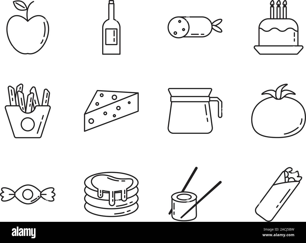 Shop icon bundle Black and White Stock Photos & Images - Alamy