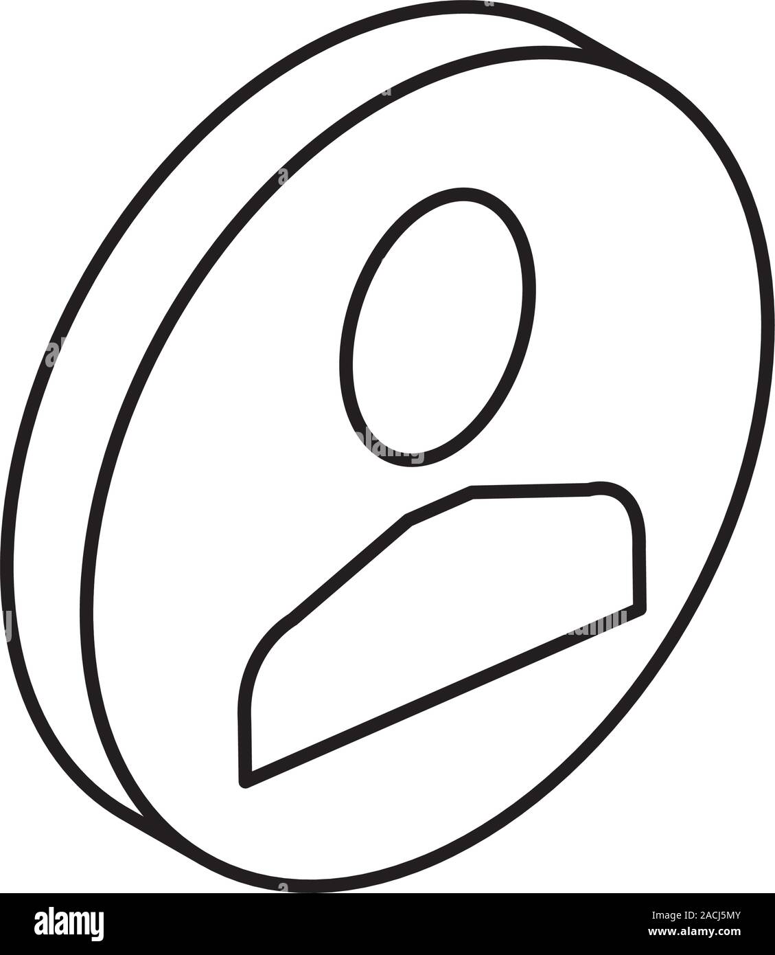 Isolated isometric profile button vector design Stock Vector Image ...