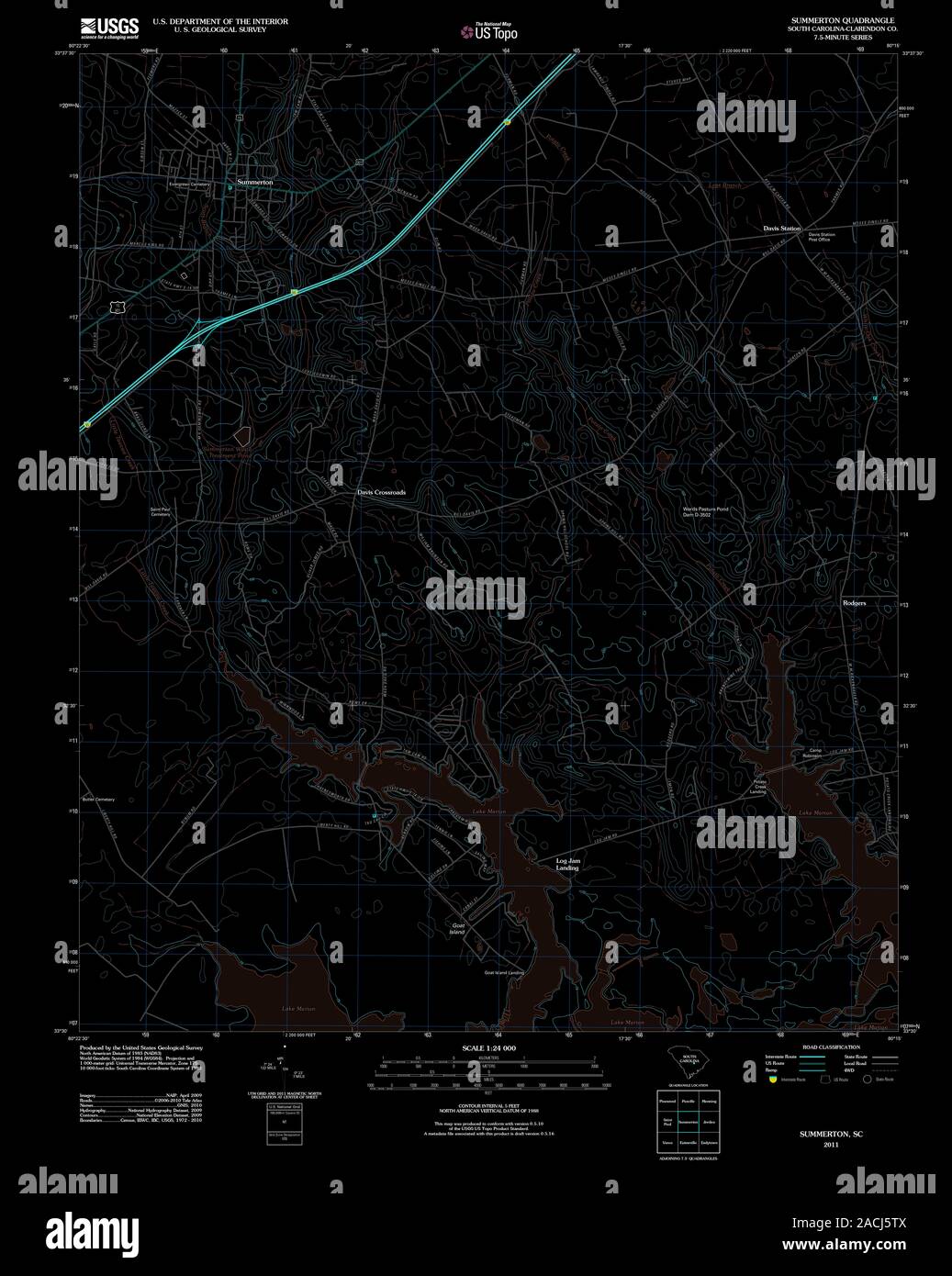 Summerton south carolina map hi-res stock photography and images - Alamy
