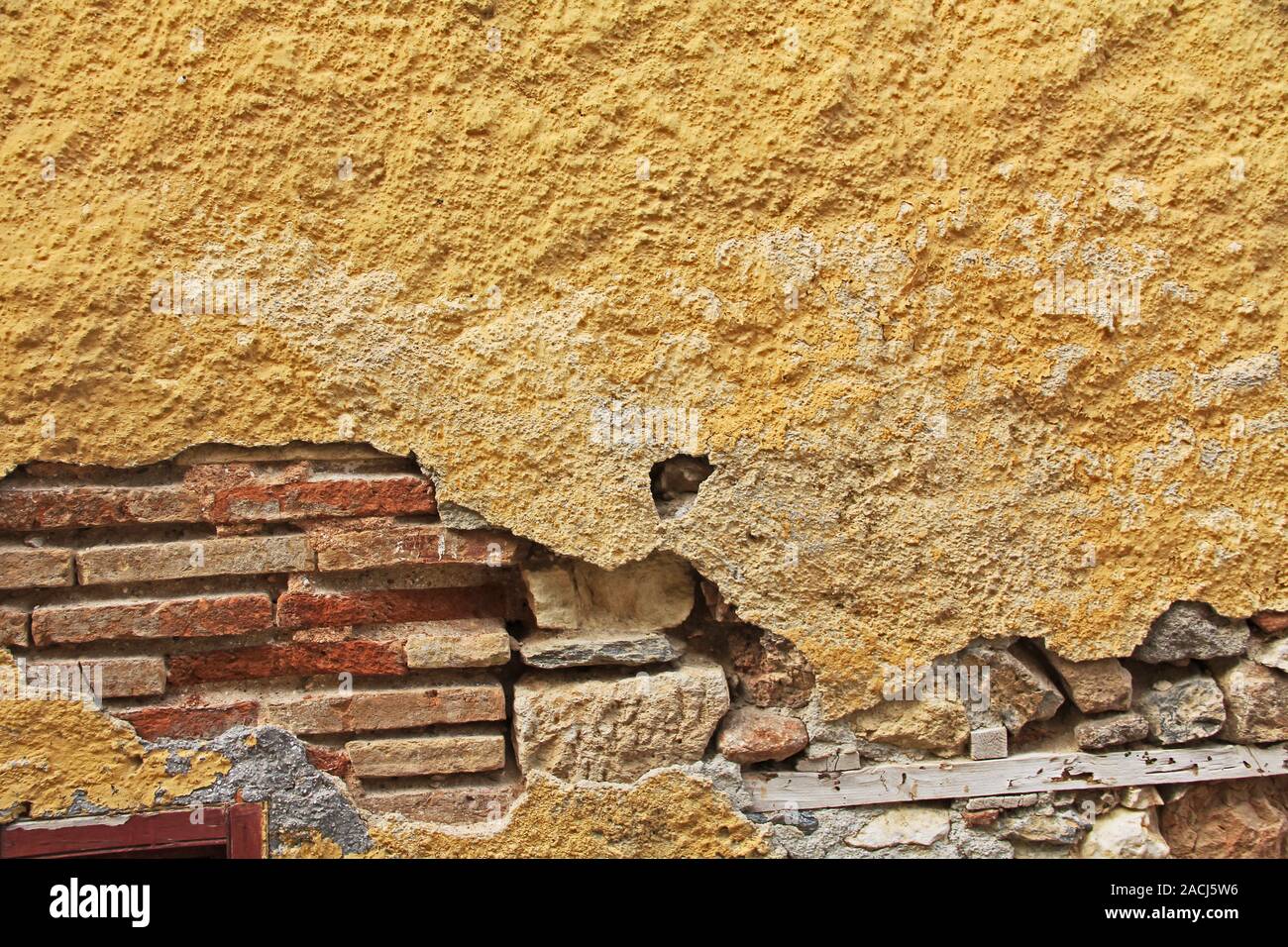Yellow Stucco Background Texture in Athens, Greece Stock Photo - Alamy