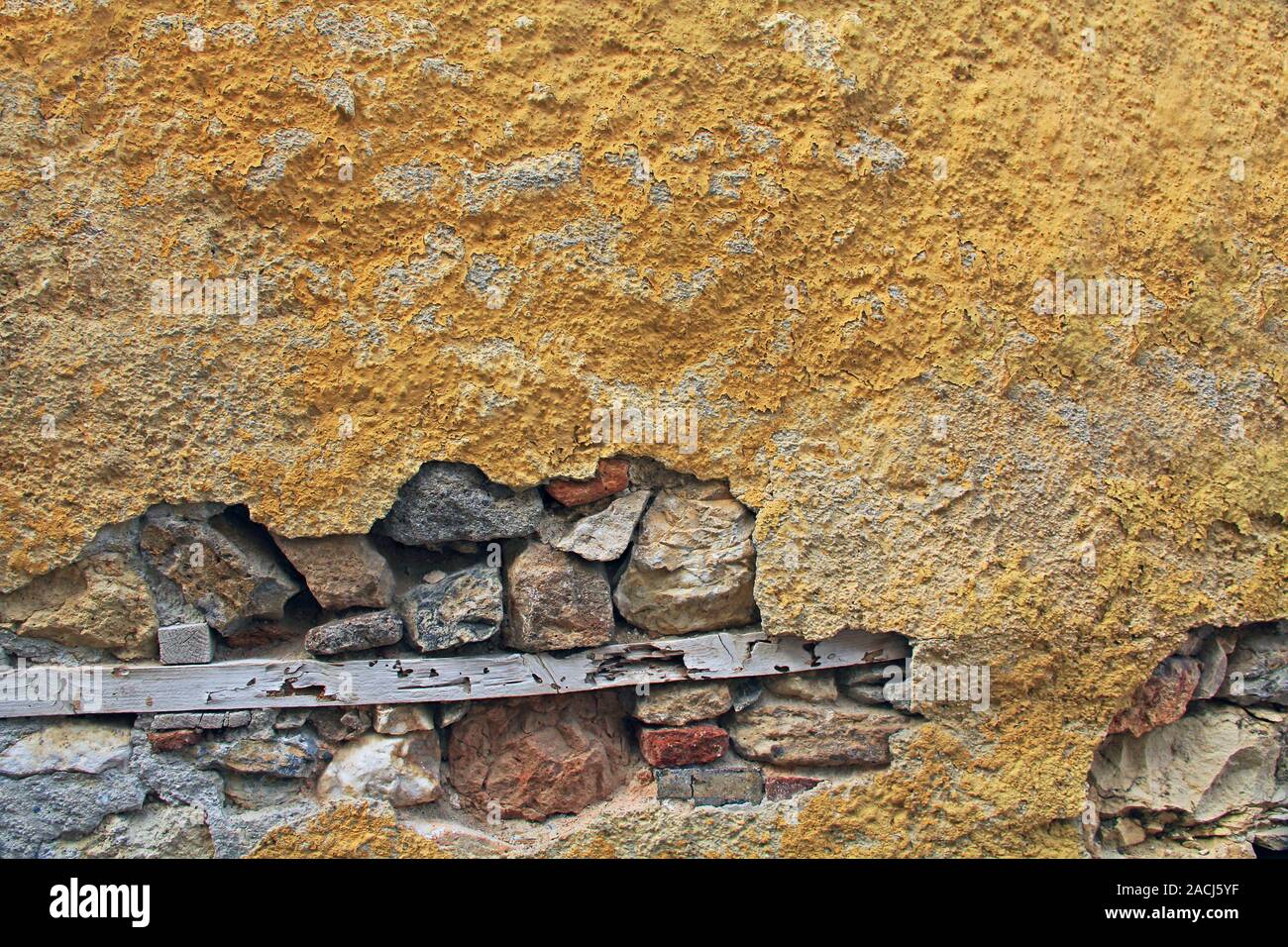 Yellow Stucco Background Texture in Athens, Greece Stock Photo - Alamy