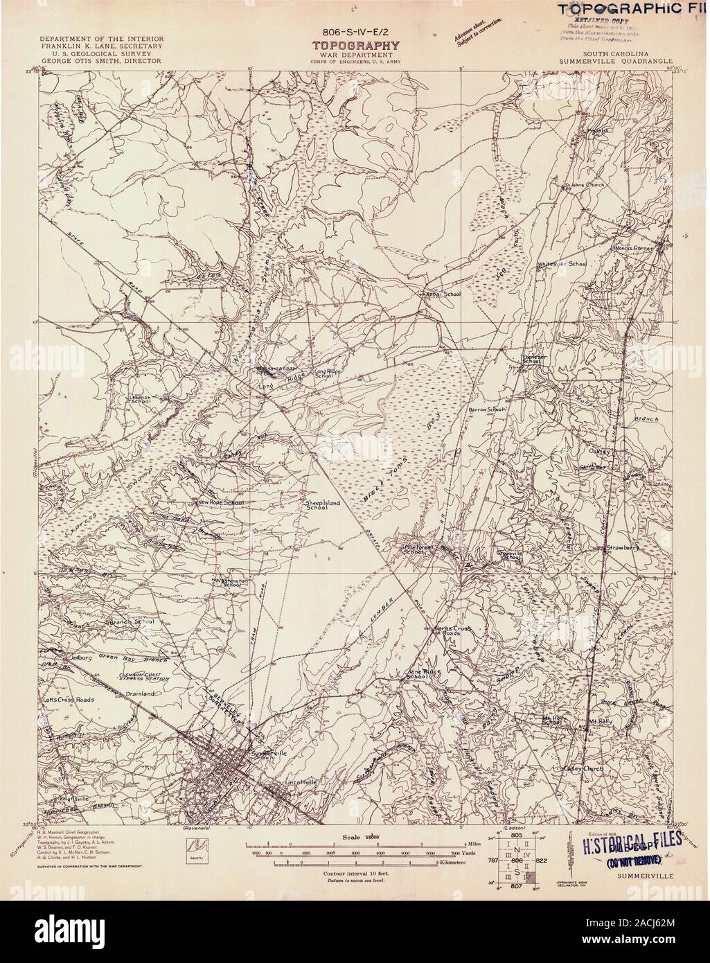 Map of summerville hi-res stock photography and images - Alamy
