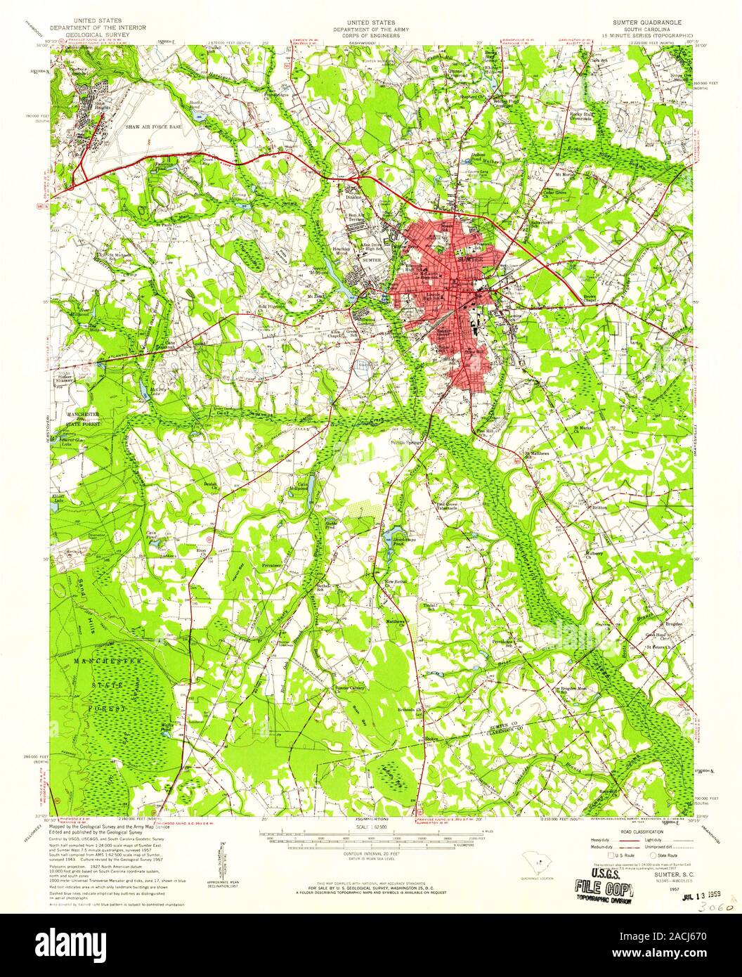 Map of sumter south carolina hi-res stock photography and images - Alamy