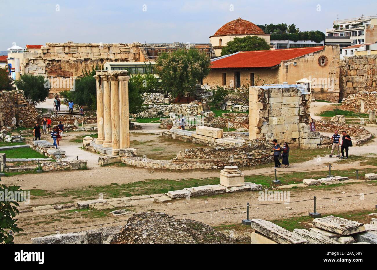 Library of Hadrian, Athens, Greece Stock Photo - Alamy