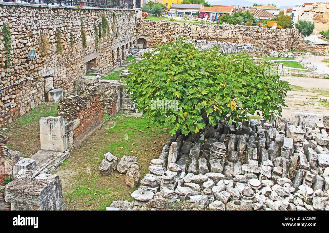 Library of Hadrian, Athens, Greece Stock Photo - Alamy