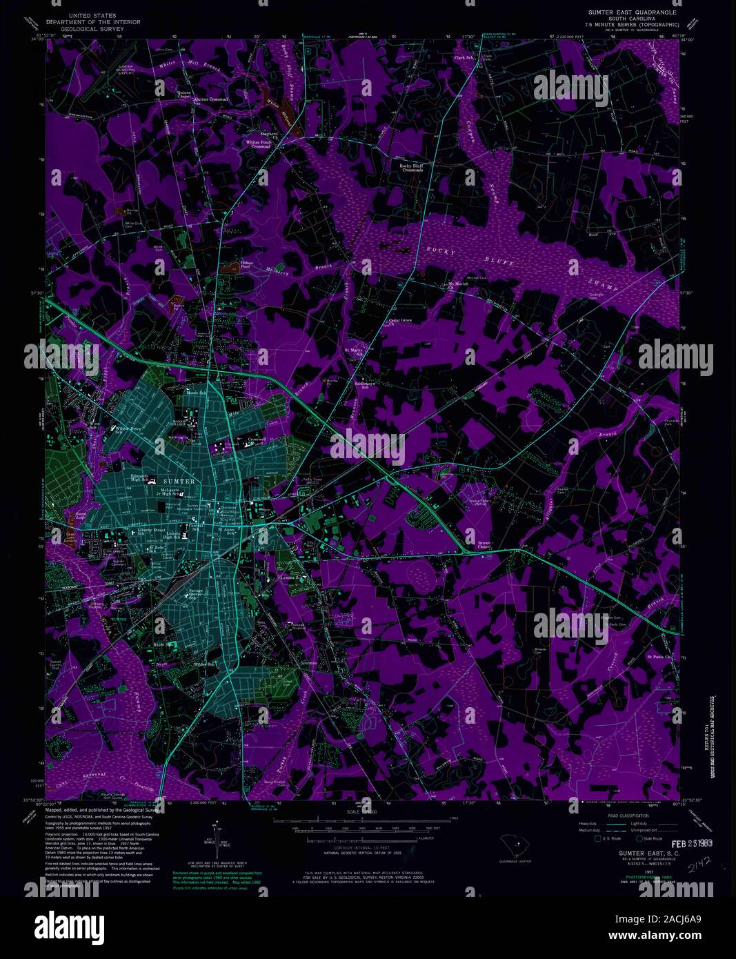 Map of sumter south carolina hi-res stock photography and images - Alamy