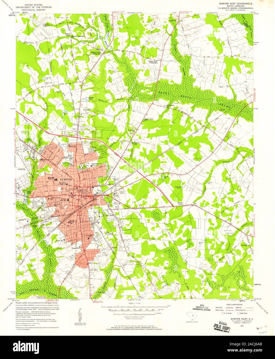 Map of sumter south carolina hi-res stock photography and images - Alamy