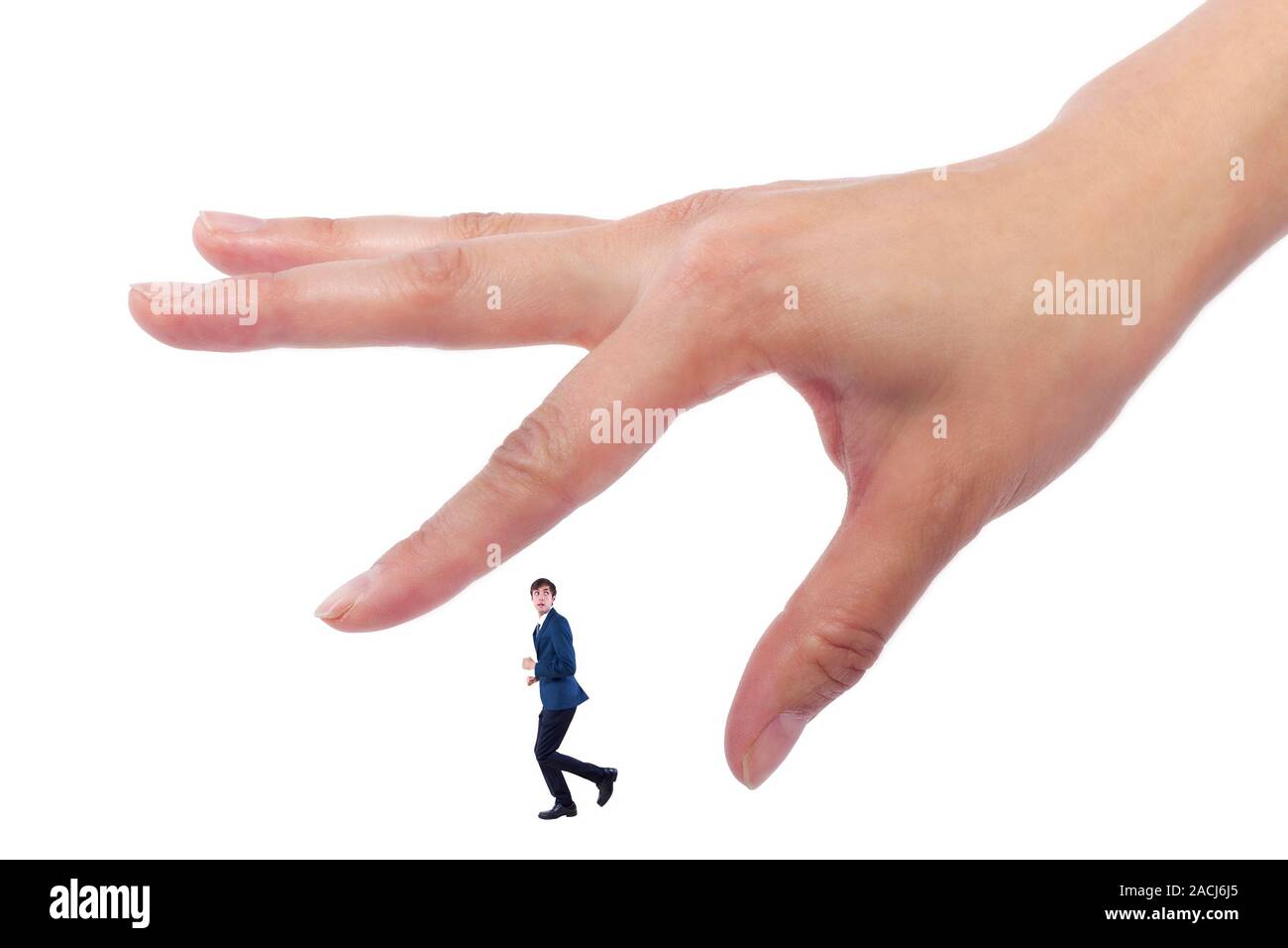 Giant woman holding small man hi-res stock photography and images - Alamy