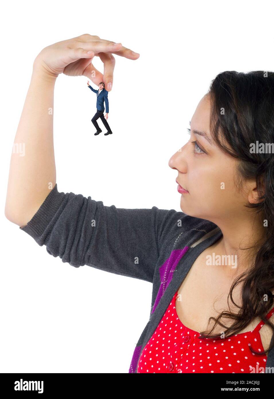 Woman Stepping On Tiny Man