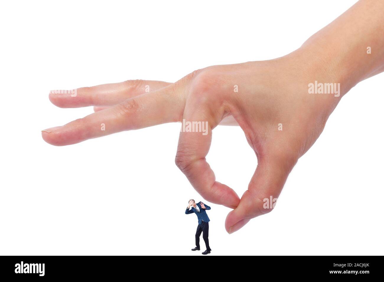 Giant woman holding small man hi-res stock photography and images - Alamy