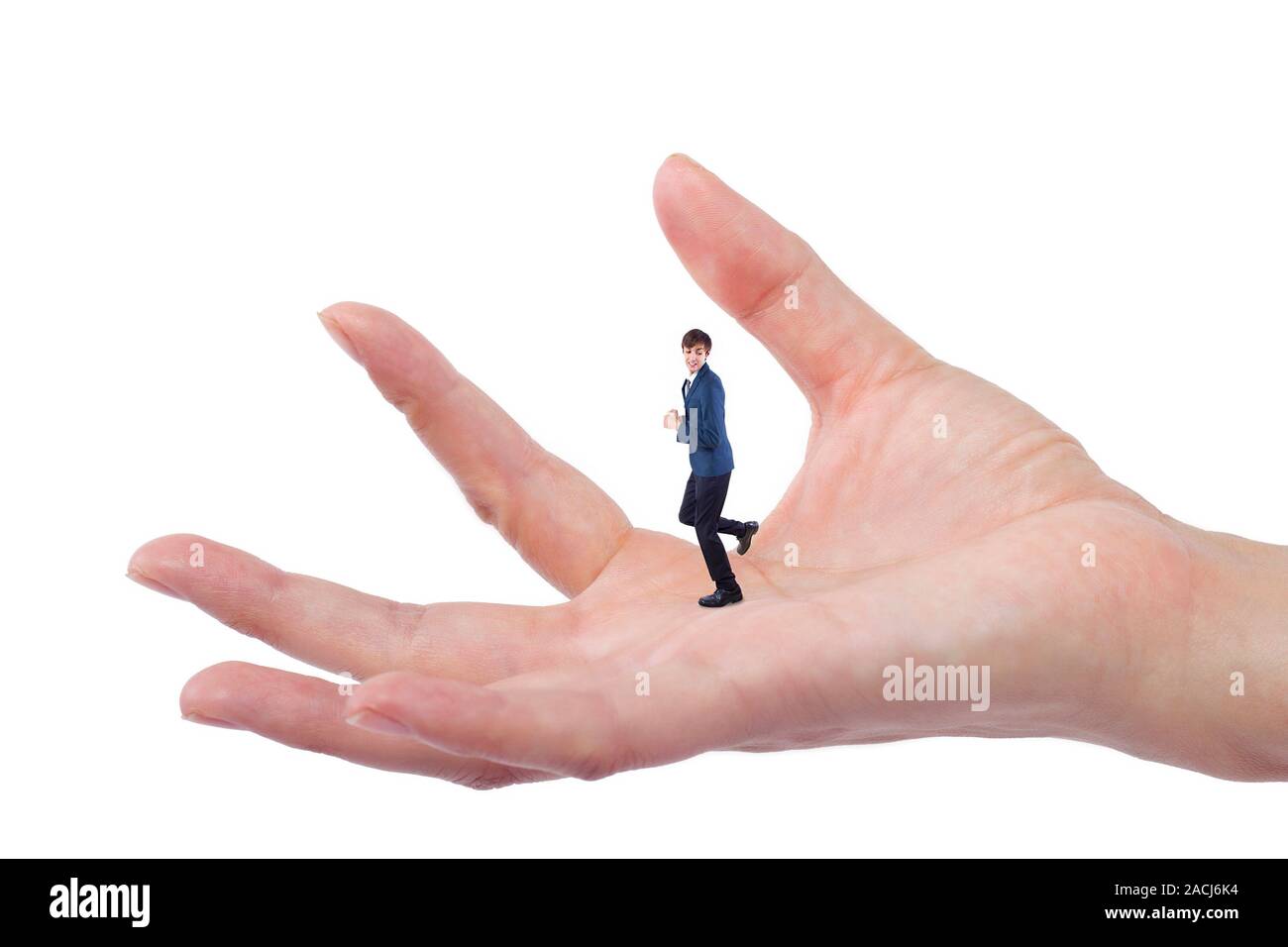 Giant woman holding small man hi-res stock photography and images - Alamy