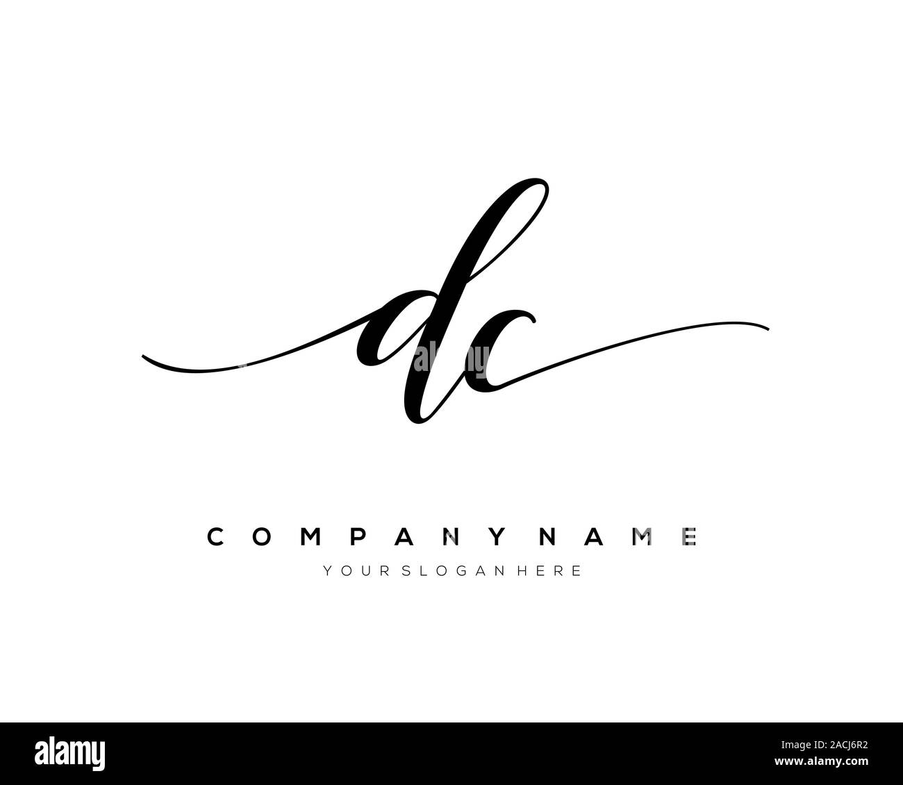 DC Letter initial handwriting logo vector Stock Vector Image & Art - Alamy