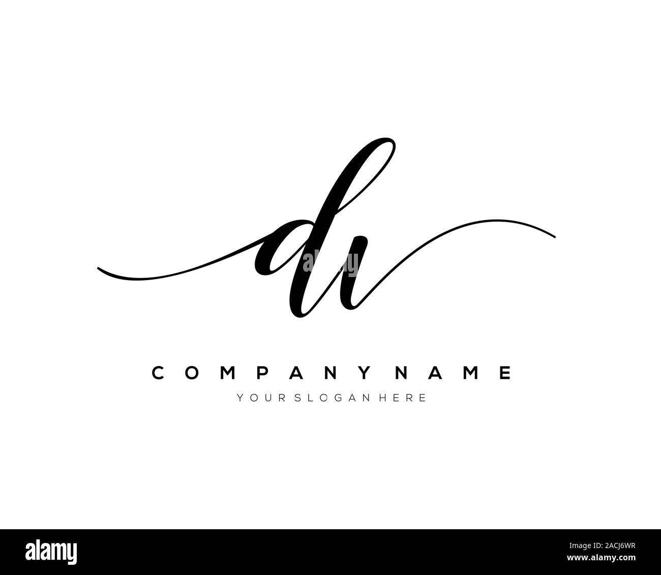 DV Letter initial handwriting logo vector Stock Vector Image & Art - Alamy