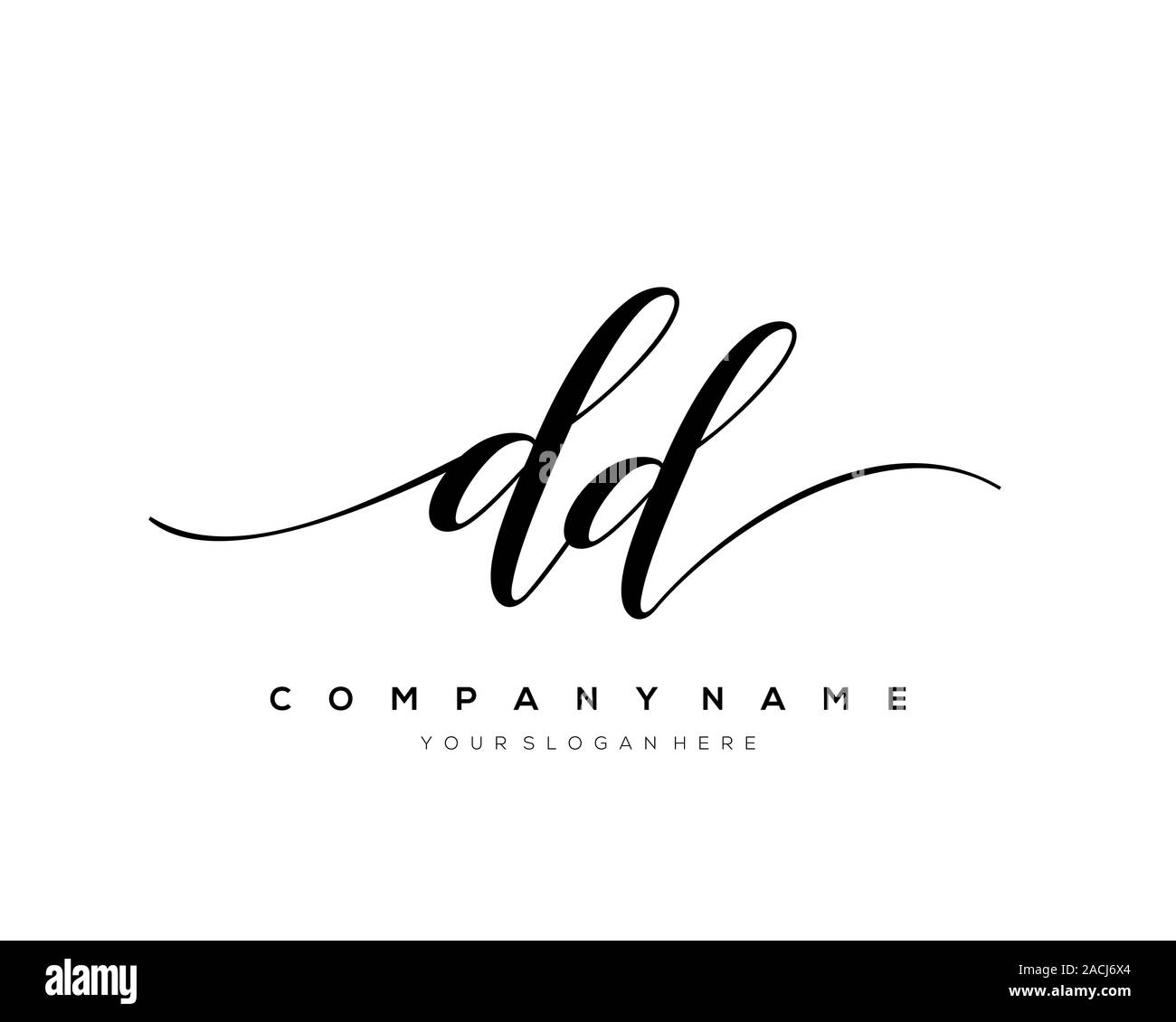 DD Letter initial handwriting logo vector Stock Vector Image & Art - Alamy