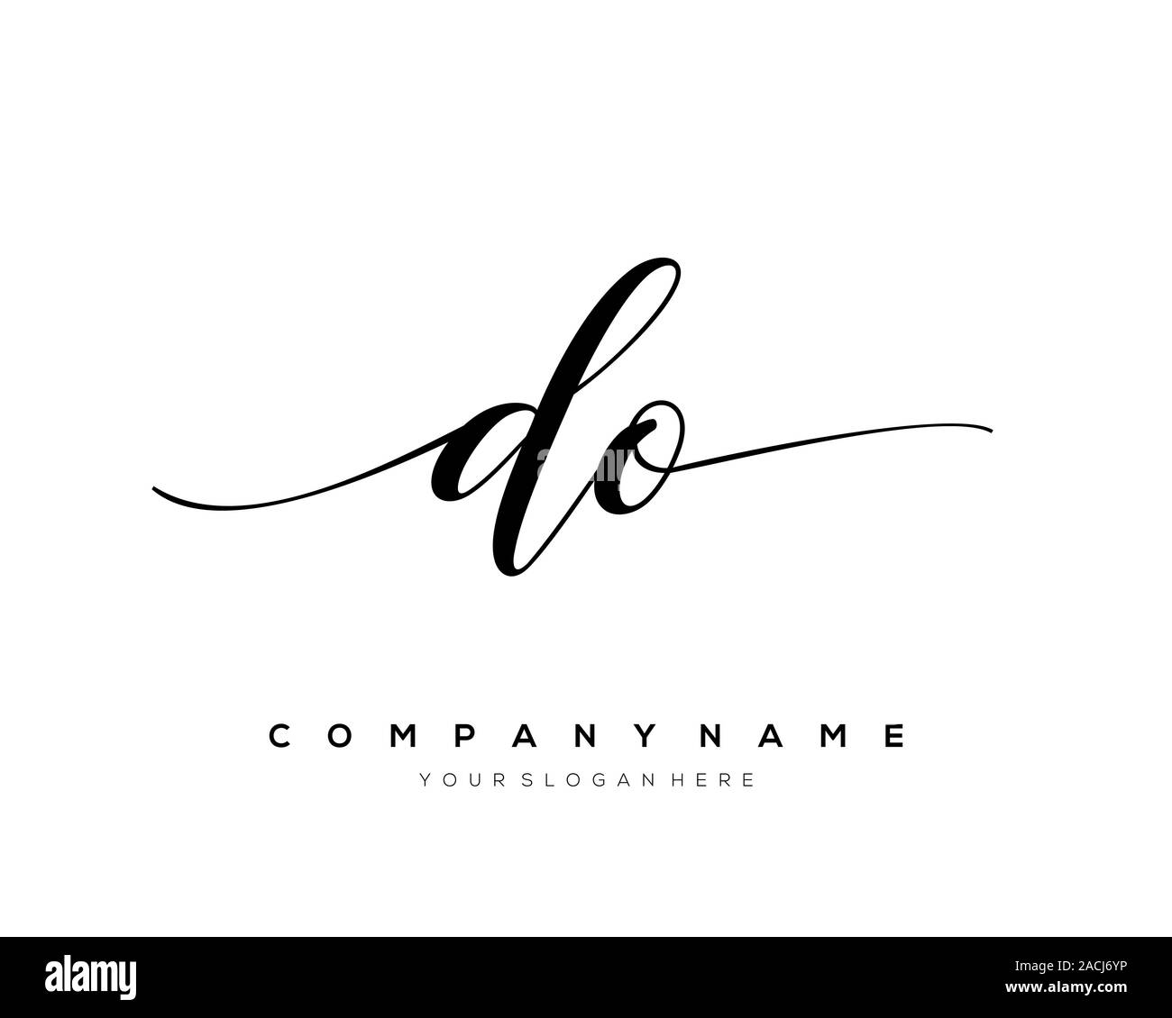 DO Letter initial handwriting logo vector Stock Vector Image & Art - Alamy
