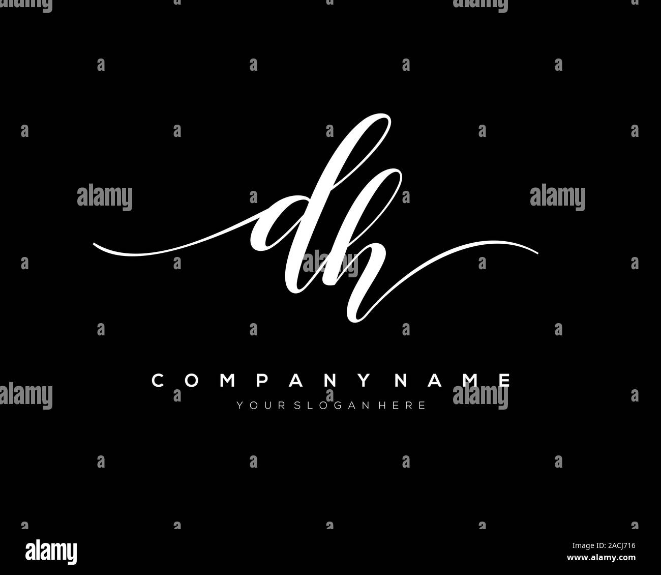 Letter dh vector vectors hi-res stock photography and images - Alamy