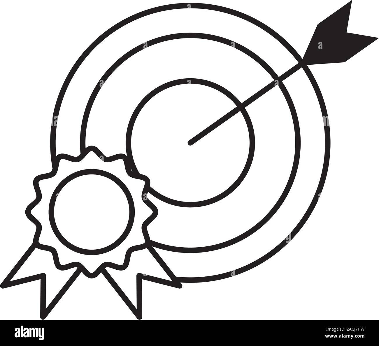 target arrow with medal award Stock Vector Image & Art - Alamy