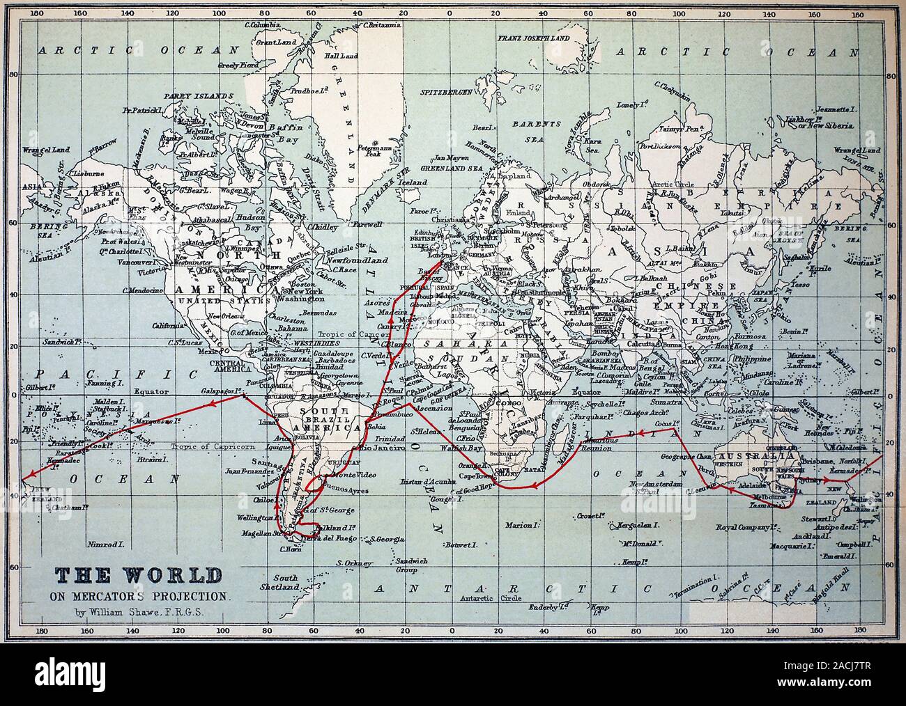 Voyage Of The Beagle Map