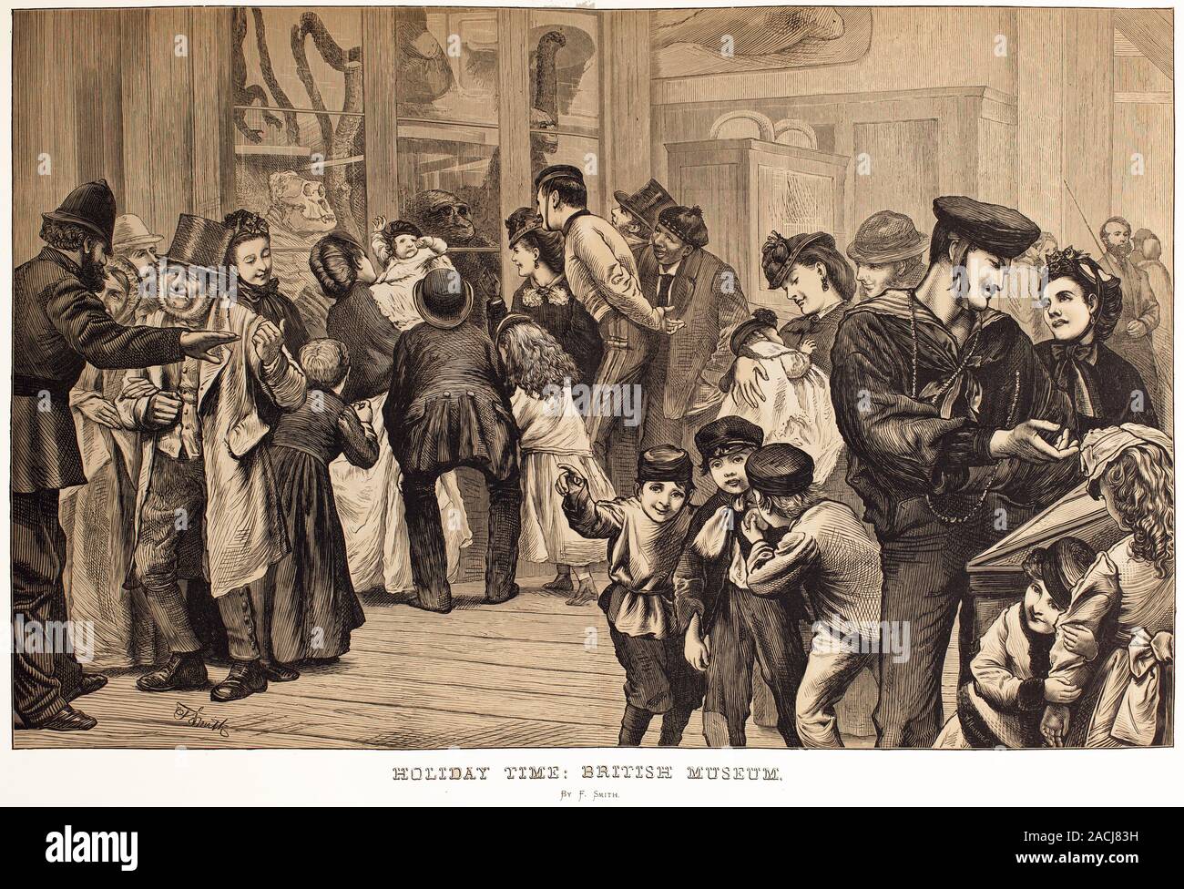 Holiday Time: British Museum by F. Smith in the Illustrated London News ...