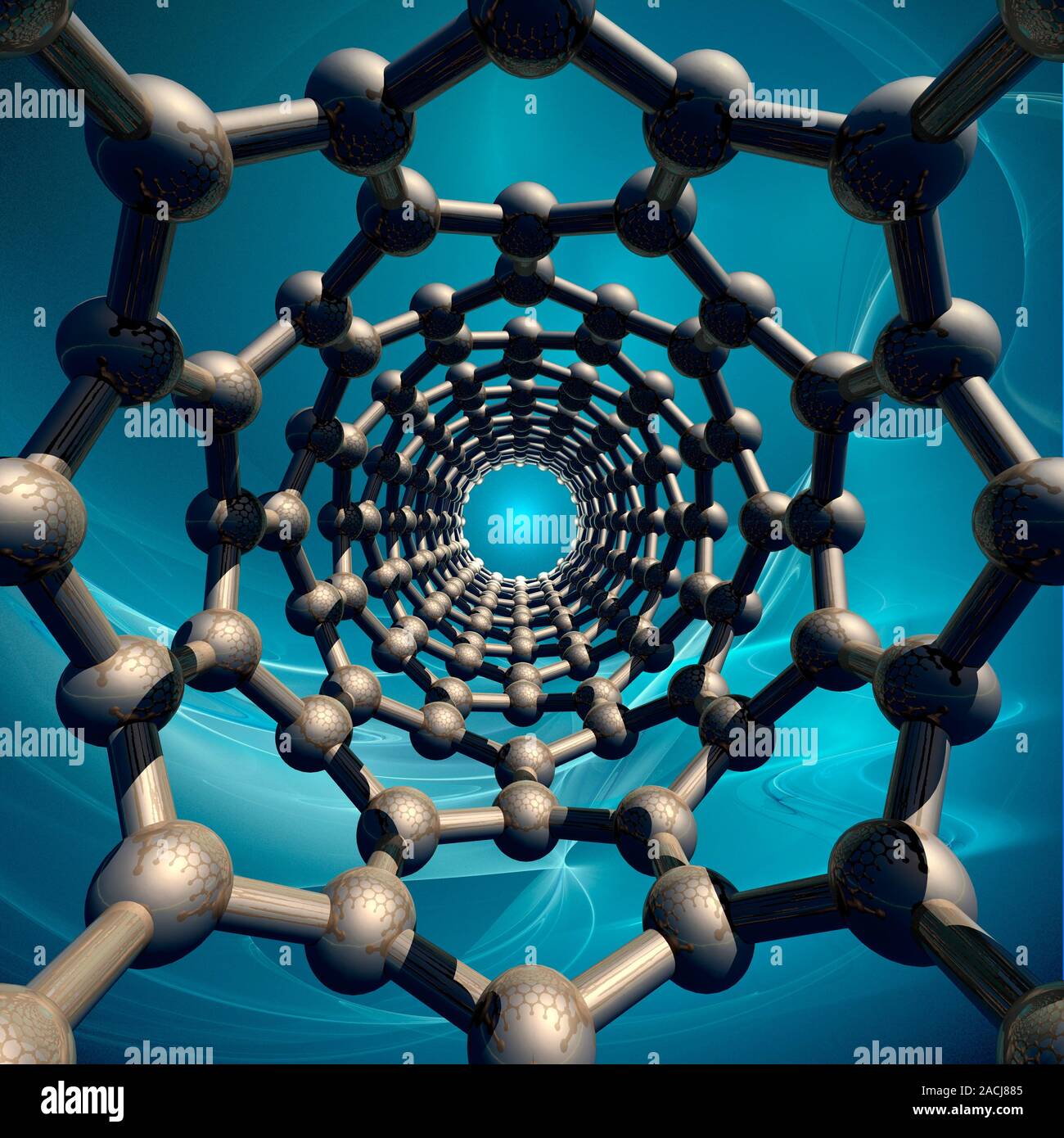 Carbon Nanotube Computer Artwork Of The Inside Of A Nanotube Or