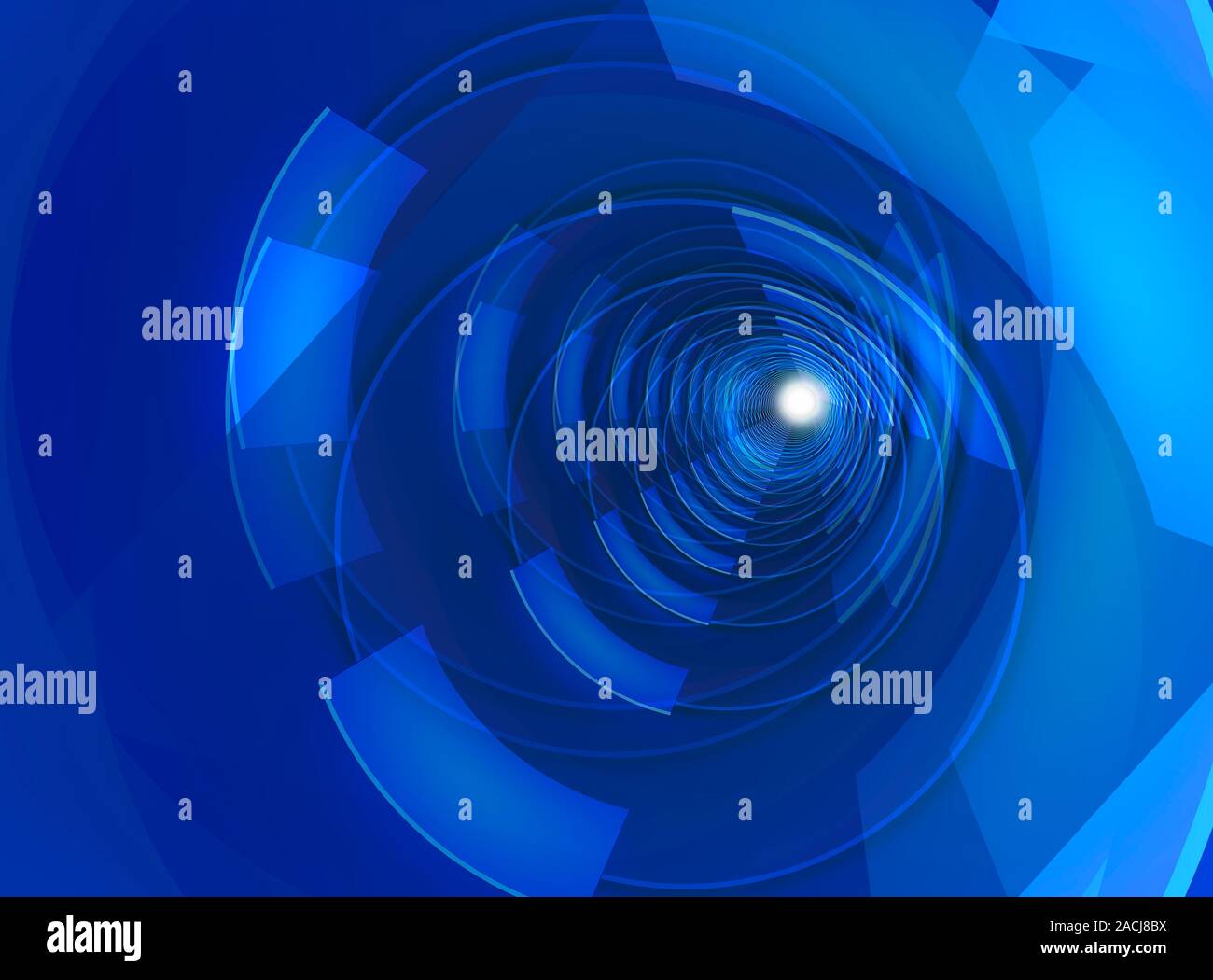 Tunnel pattern. Computer artwork of patterns forming a tunnel at the ...