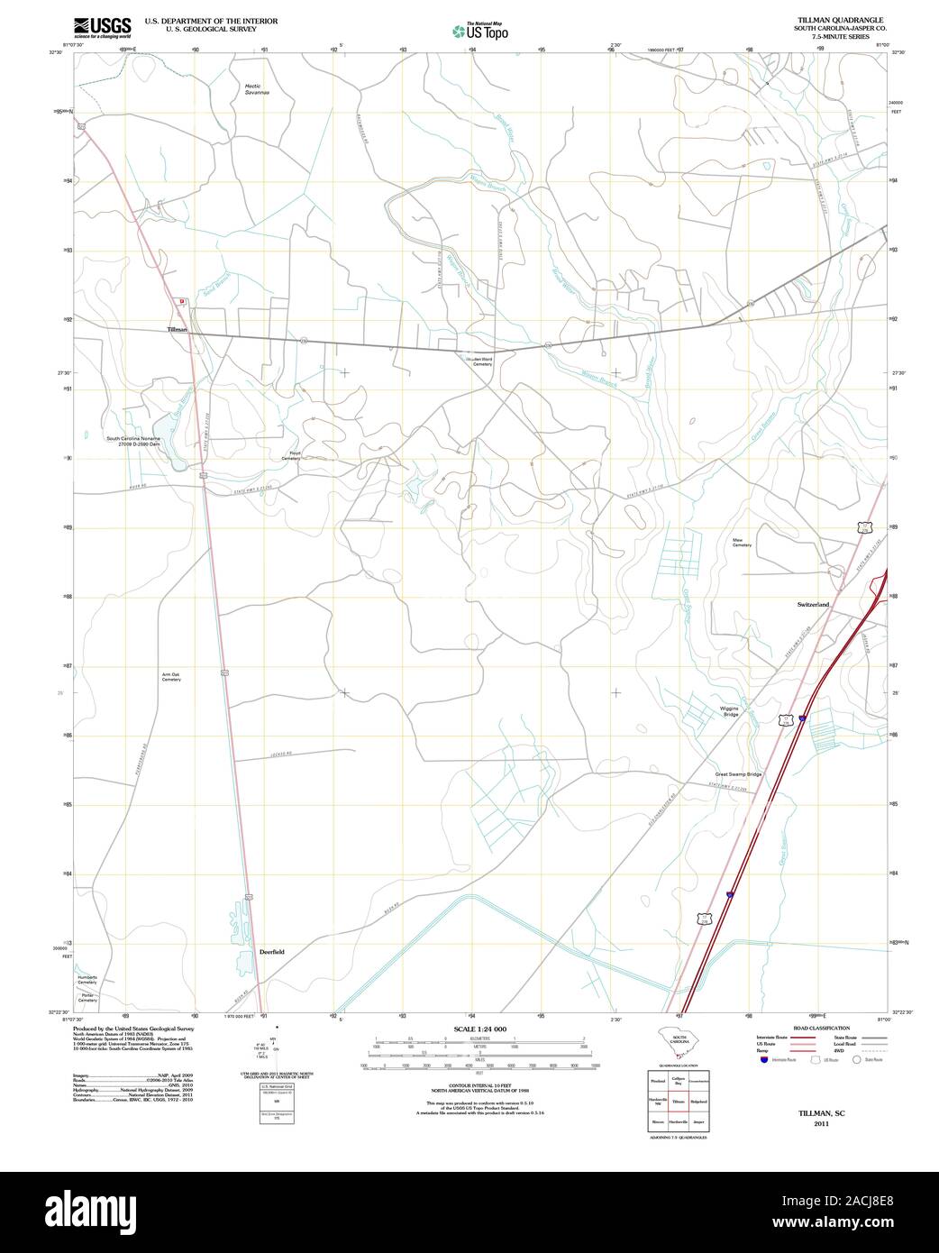 Map of tillman hi-res stock photography and images - Alamy