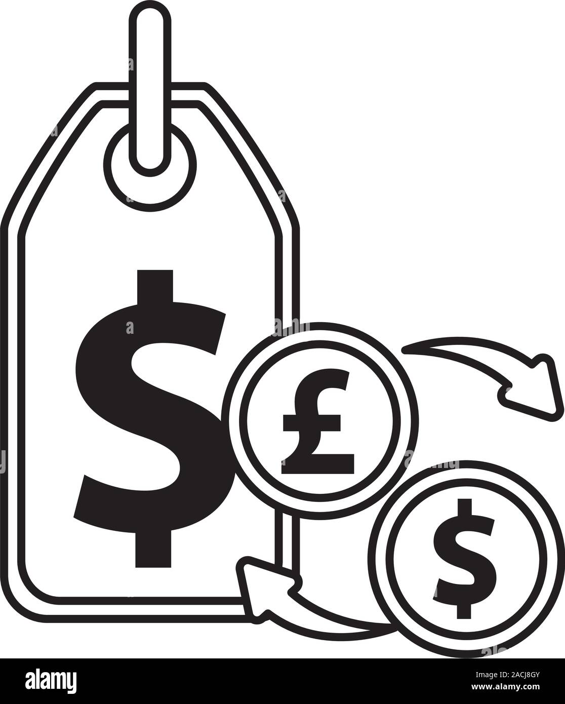 commercial tag with dollar money symbol Stock Vector Image & Art - Alamy