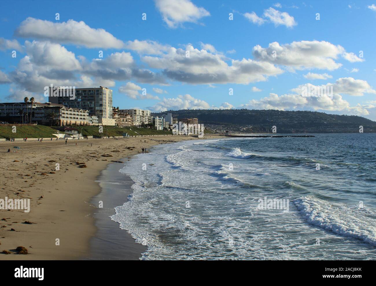 The Shoreline of Redondo Beach in Los Angeles County on a Beautiful ...