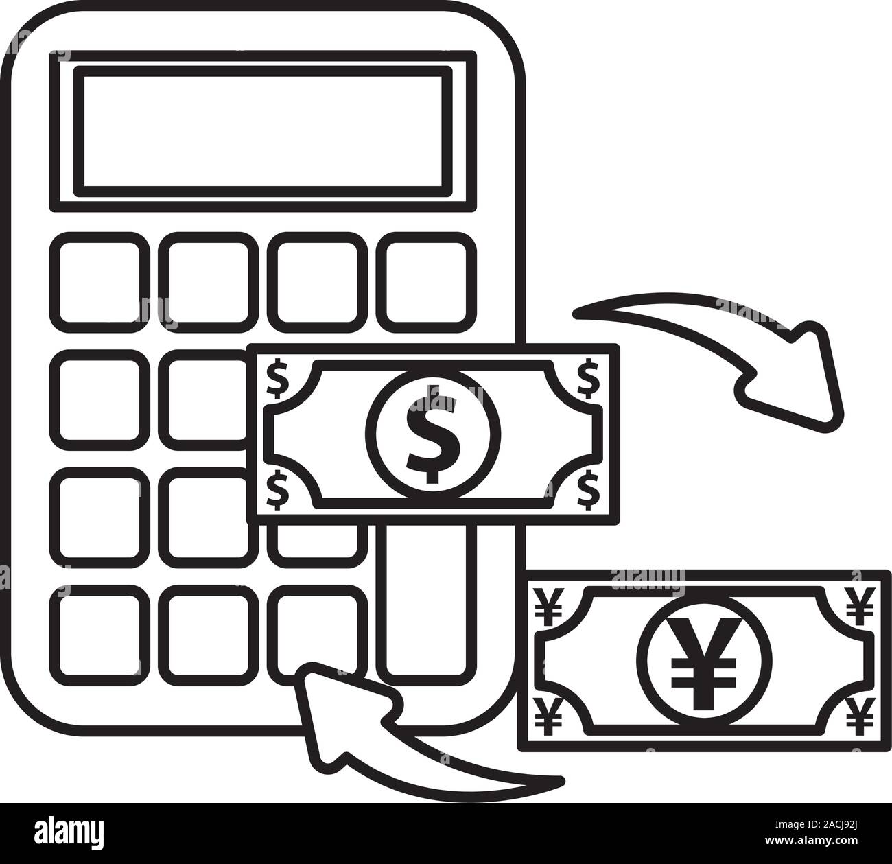Calculate bills Stock Vector Images - Alamy