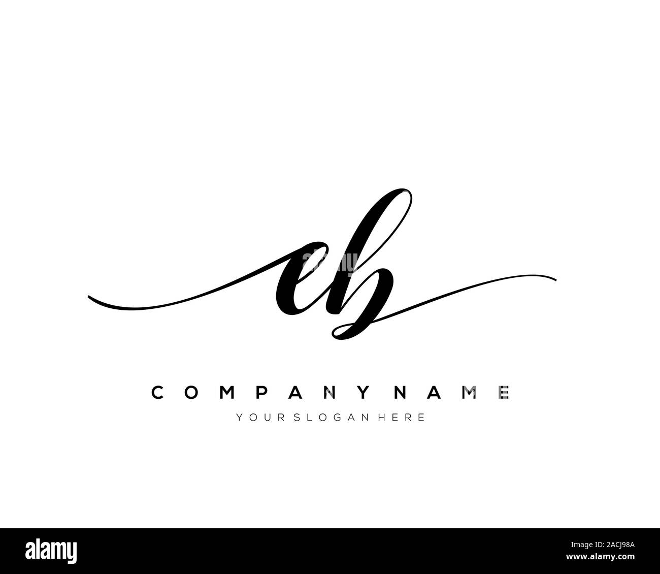 EB Letter initial handwriting logo vector Stock Vector Image & Art - Alamy