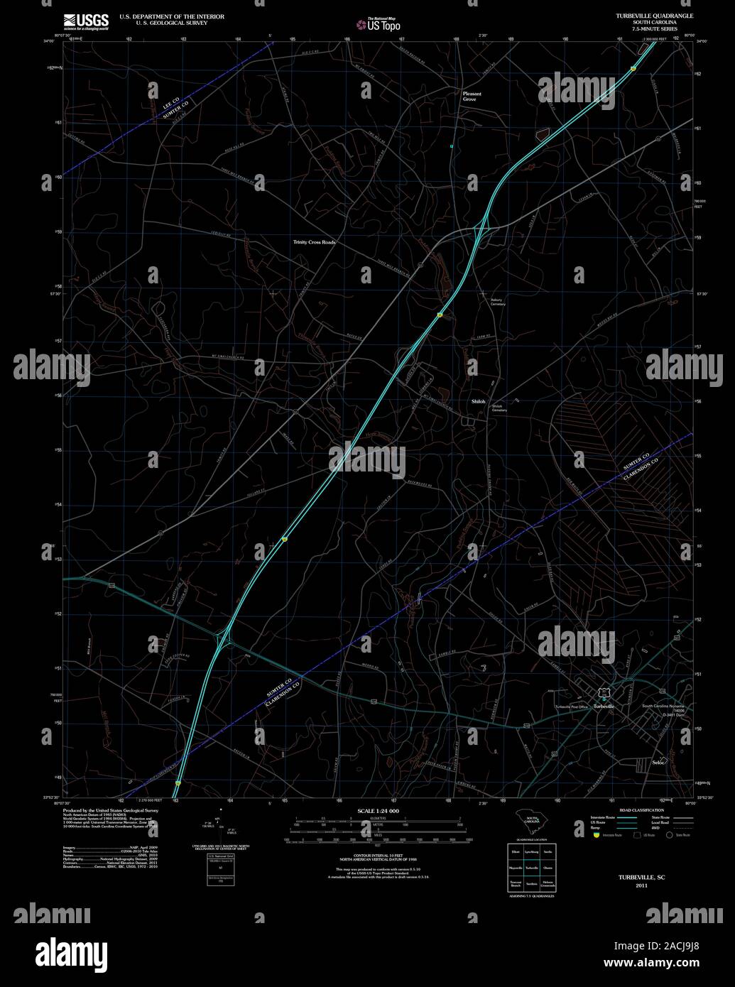 Map of turbeville hi-res stock photography and images - Alamy